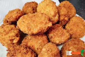 Veganske nuggets - Opskrift med hvedegluten - Saftige og sprøde